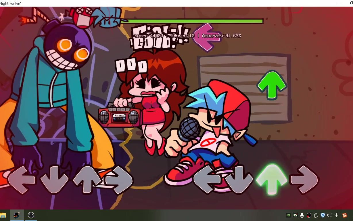 【Friday Night Funkin'】Whitty Mod试玩（DFJK键+下落式）_哔哩哔哩_bilibili