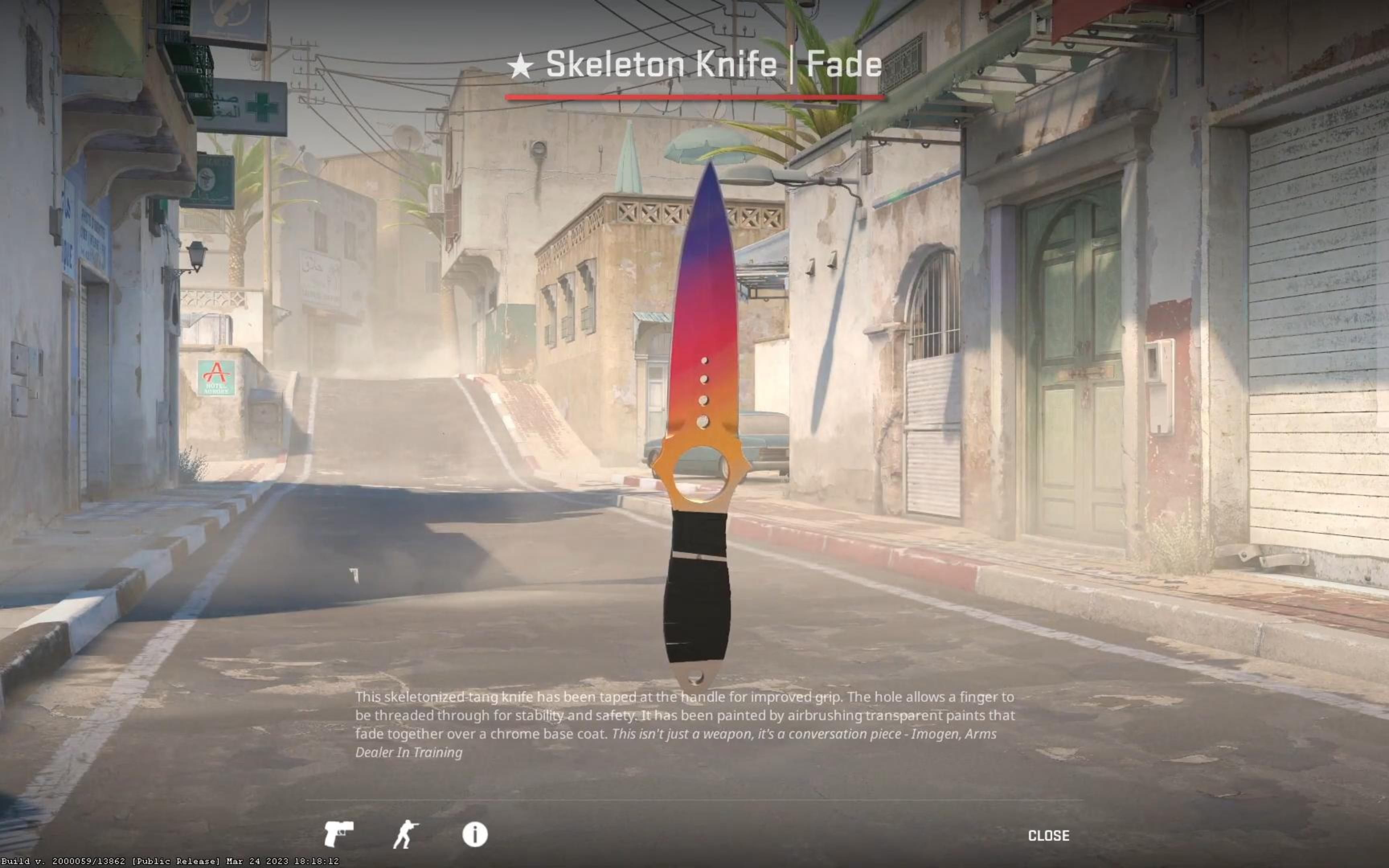 COLDZERA在CS2中装备深红和服和骷髅匕首屠夫大杀特杀！