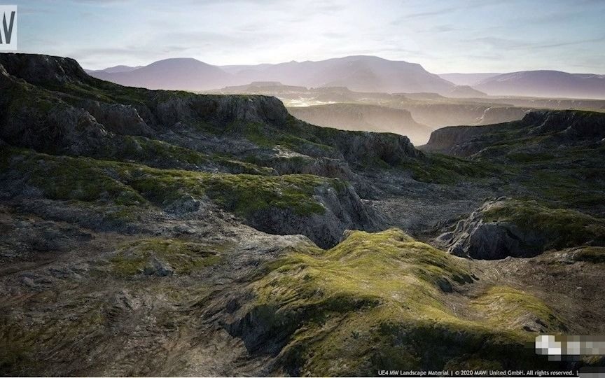 UE4资产：UE4地形材质MW Landscape Material_哔哩哔哩_bilibili