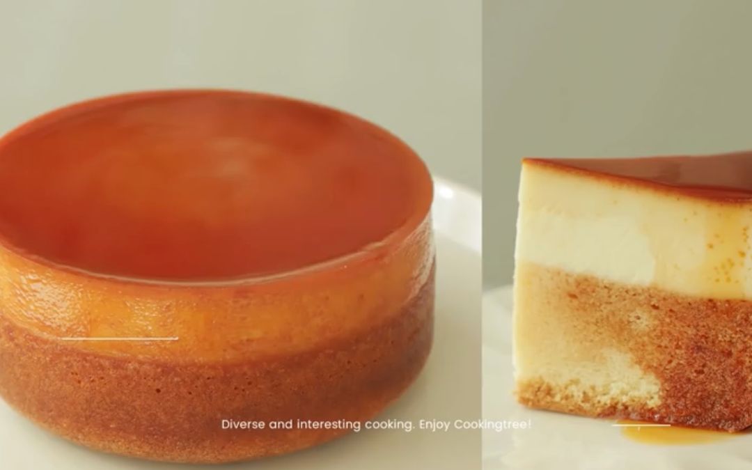 【早安甜食】【搬运】【Cooking tree】Flan Cake (Caramel Custard Pudding Cake)_哔哩哔哩 ...