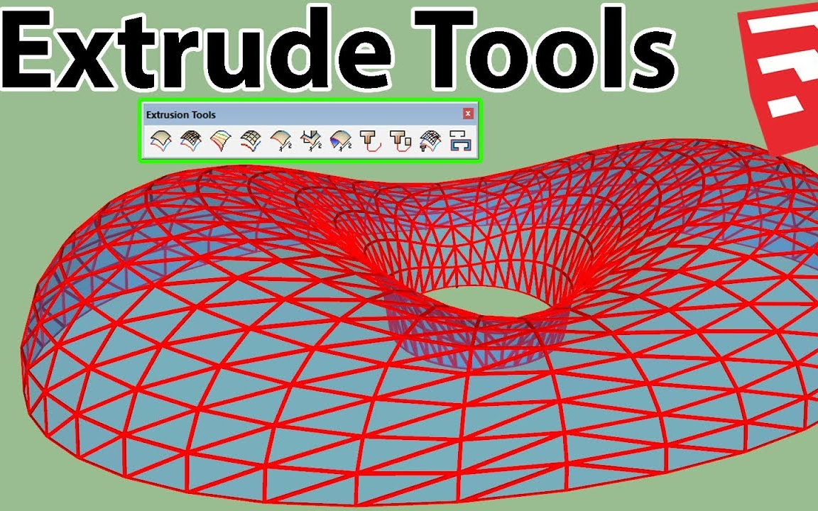 sketchup实用布线插件Extrude Tools_哔哩哔哩_bilibili