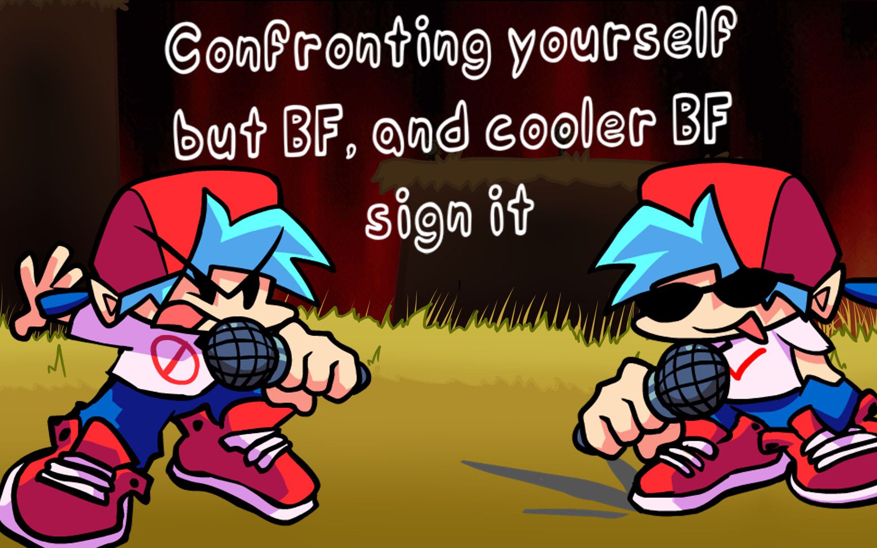 FNF模组 confronting yourself but it's an ash bf and bf cov_哔哩哔哩_bilibili