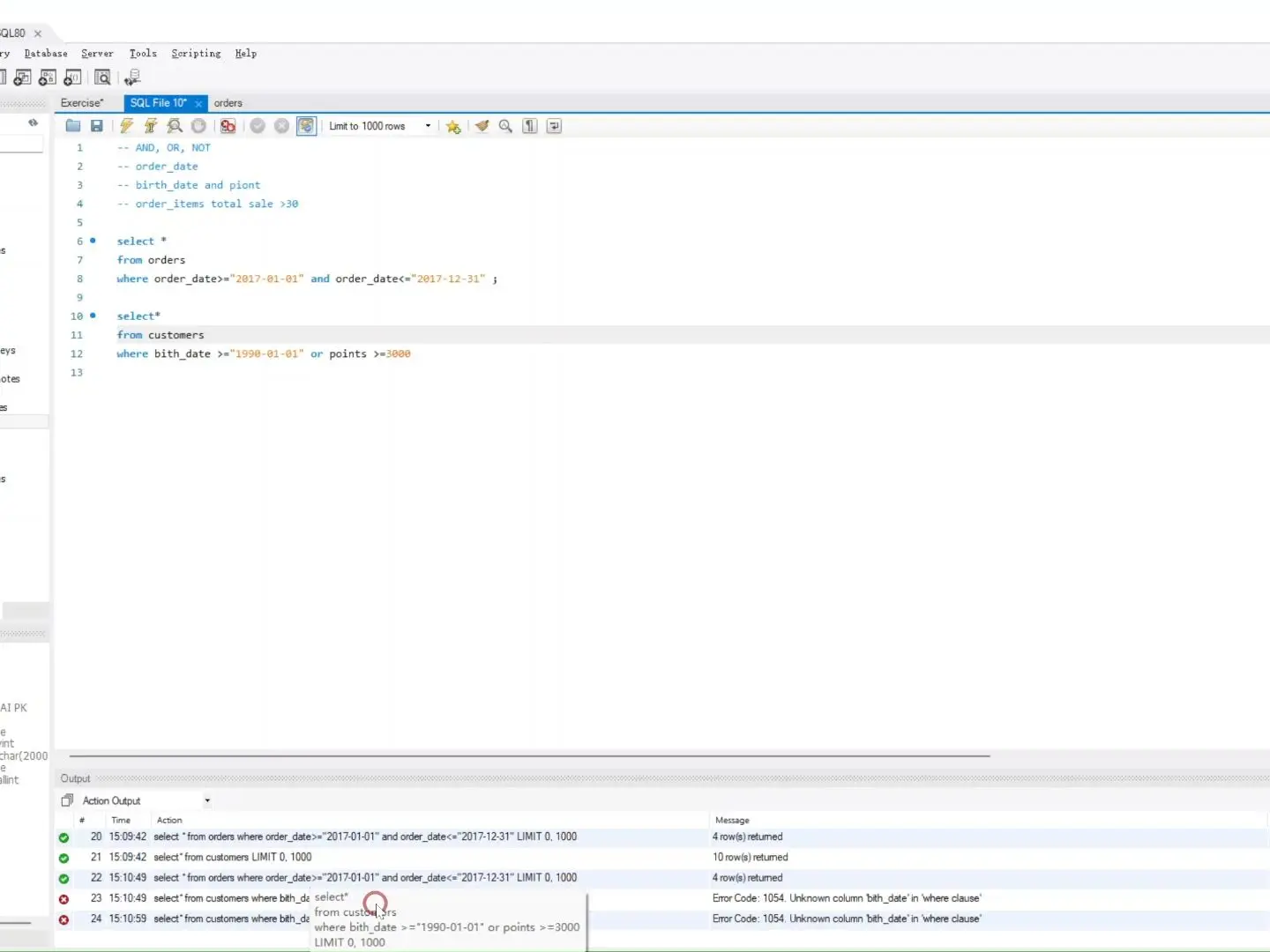 SQL_ The AND, OR and NOT Operator_哔哩哔哩_bilibili