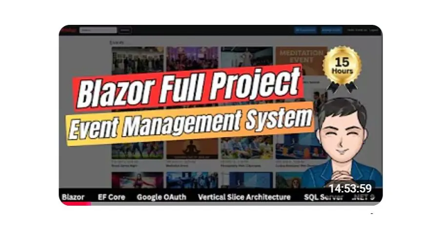 完整 C#项目：垂直切片架构的会议管理系统 | 完整 Blazor 项目_哔哩哔哩_bilibili