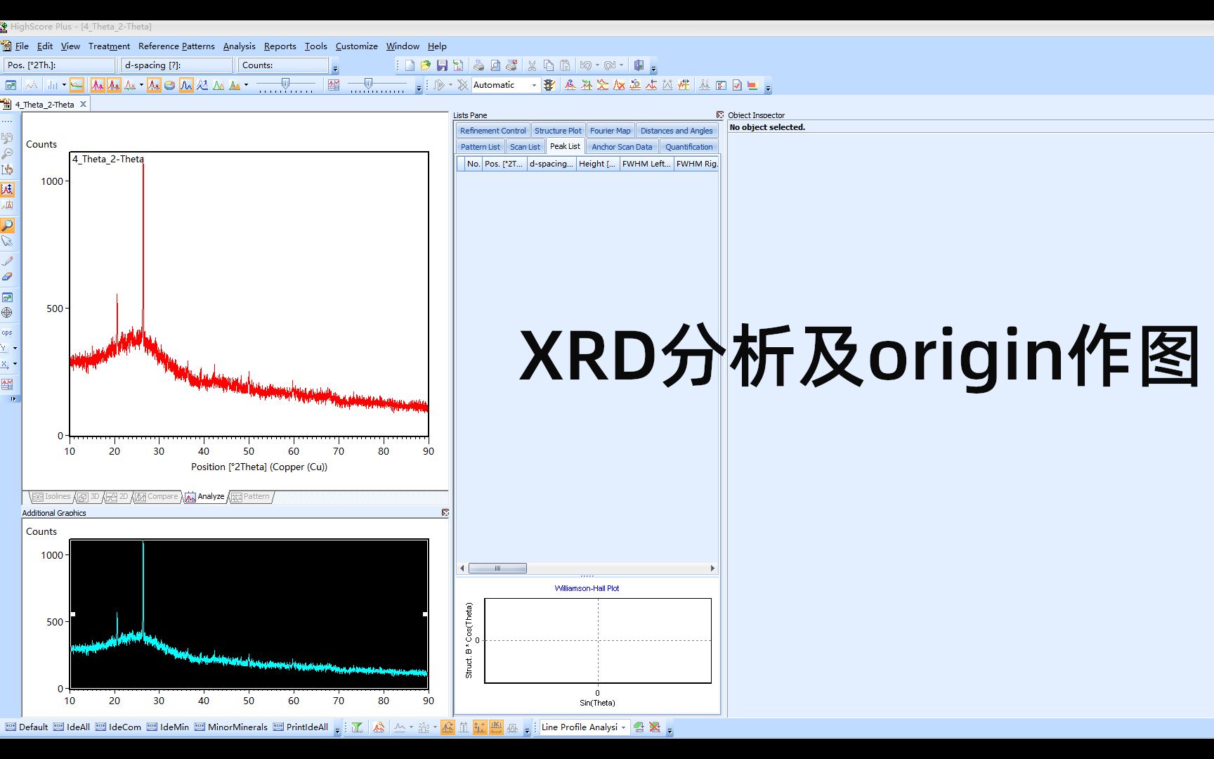 科研技巧分享|用highscore分析XRD数据及origin作图-小柒-2022-DE-哔哩哔哩视频