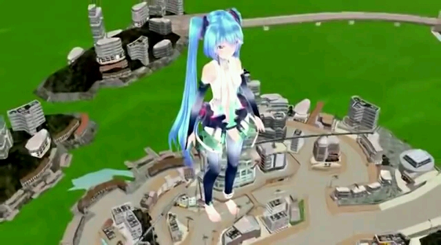 Giantess MMD Miku growth_哔哩哔哩_bilibili