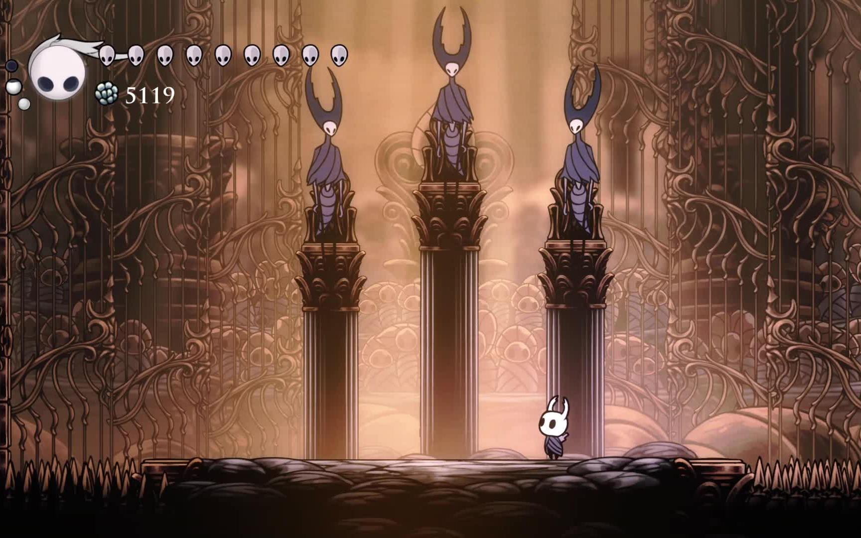 【空洞骑士】禁二段跳禁冲刺禁法术，平砍流辐辉三螳螂击破！_空洞骑士