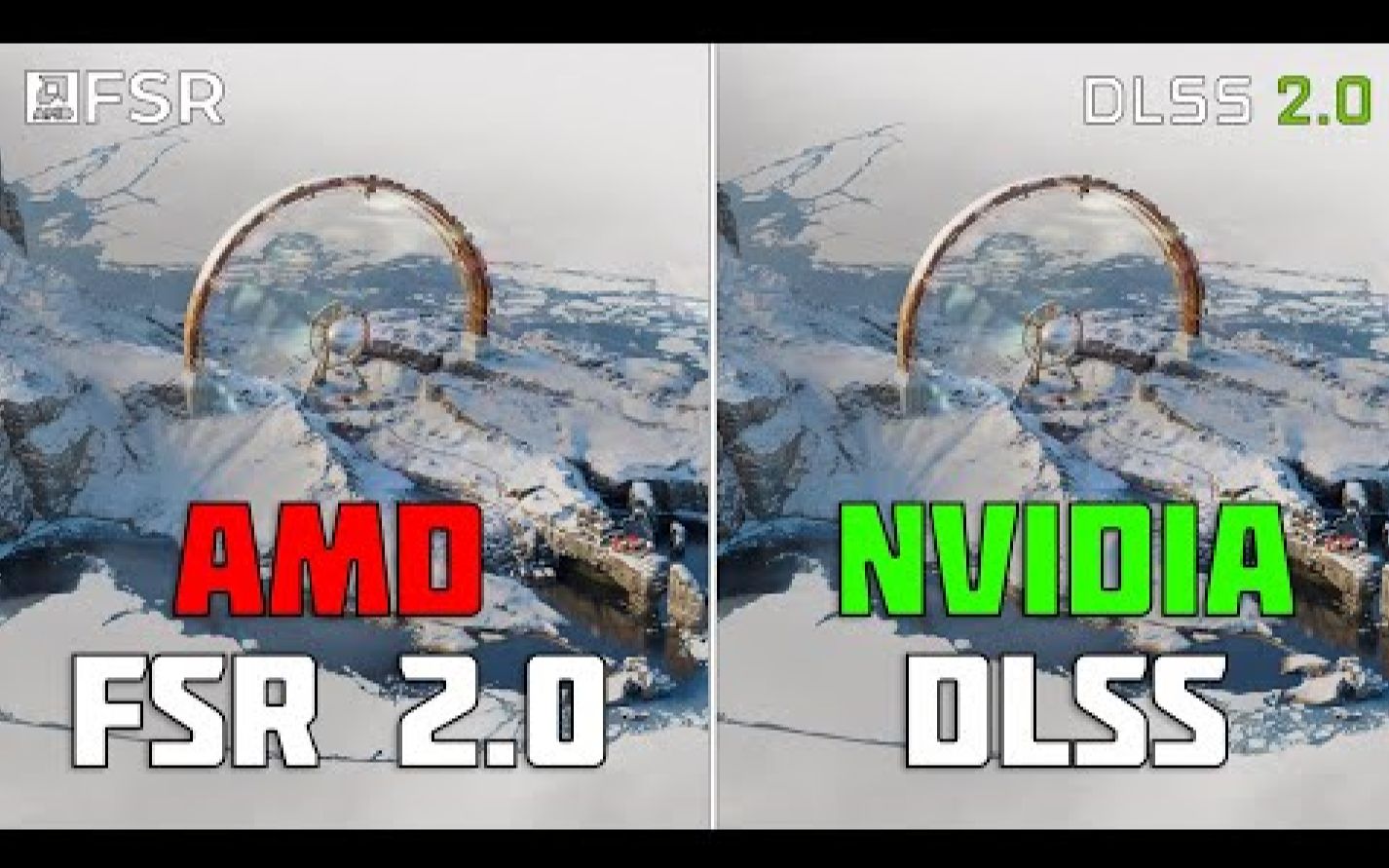 FSR 2.0 vs DLSS vs FSR 1.0_哔哩哔哩_bilibili