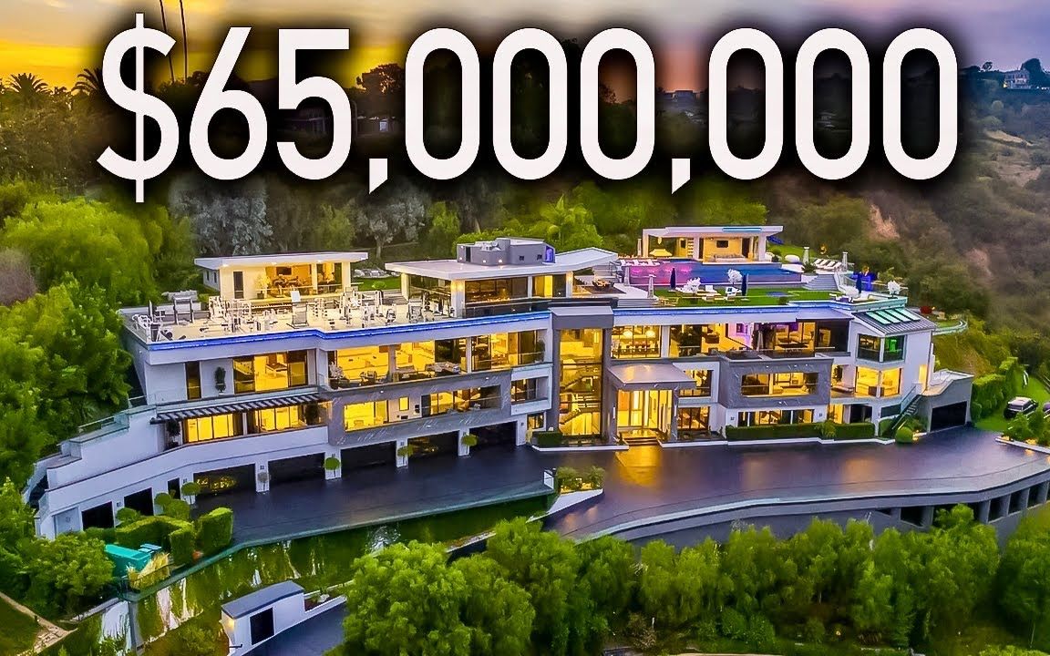 【Darren Kriz】参观洛杉矶贝莱尔价值6500万美元的现代豪华别墅-花骆驼的豪宅分享-花骆驼的豪宅分享-哔哩哔哩视频