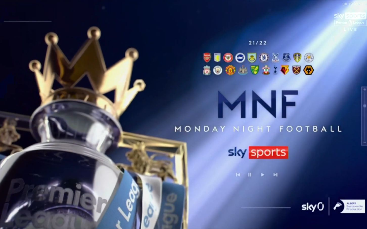 2021/22赛季英超官方开场宣传片(Monday Night Football) Sky Sports Intro-bilibili(B站 ...