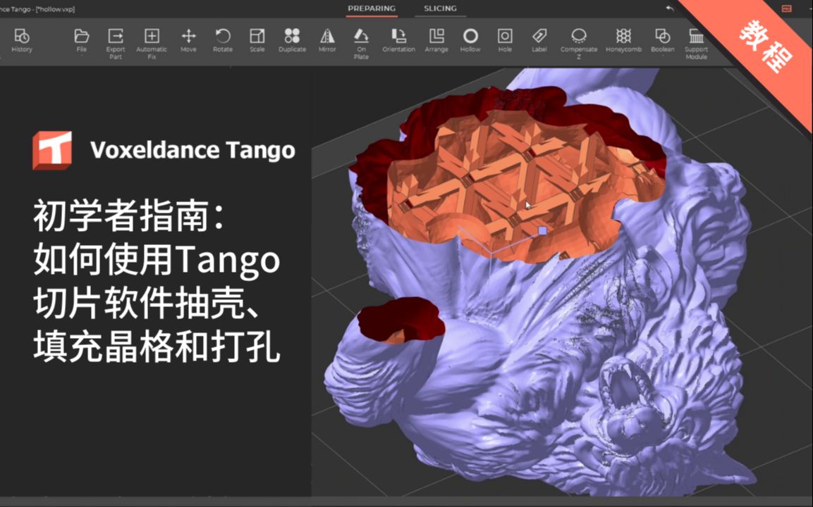初学者指南：如何使用Tango切片软件抽壳、填充晶格和打孔_哔哩哔哩_bilibili