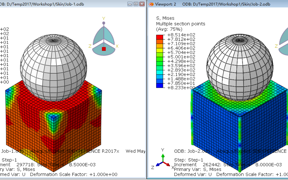 Skin Stringer模拟表面硬化涂层和梁加强结构_哔哩哔哩_bilibili