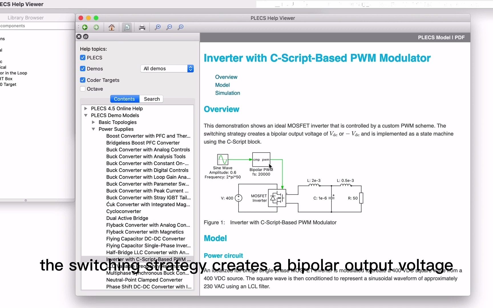 PLECS演示模型 - 带有基于C-Script的PWM调制器的逆变器（2021.2.25） - 视频下载 Video Downloader