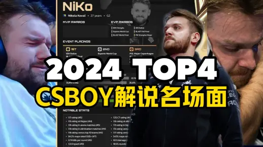 2024 TOP4 NiKo【CSBOY解说名场面】_精彩集锦
