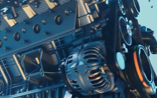 组装V8双涡轮增压发动机_哔哩哔哩_bilibili