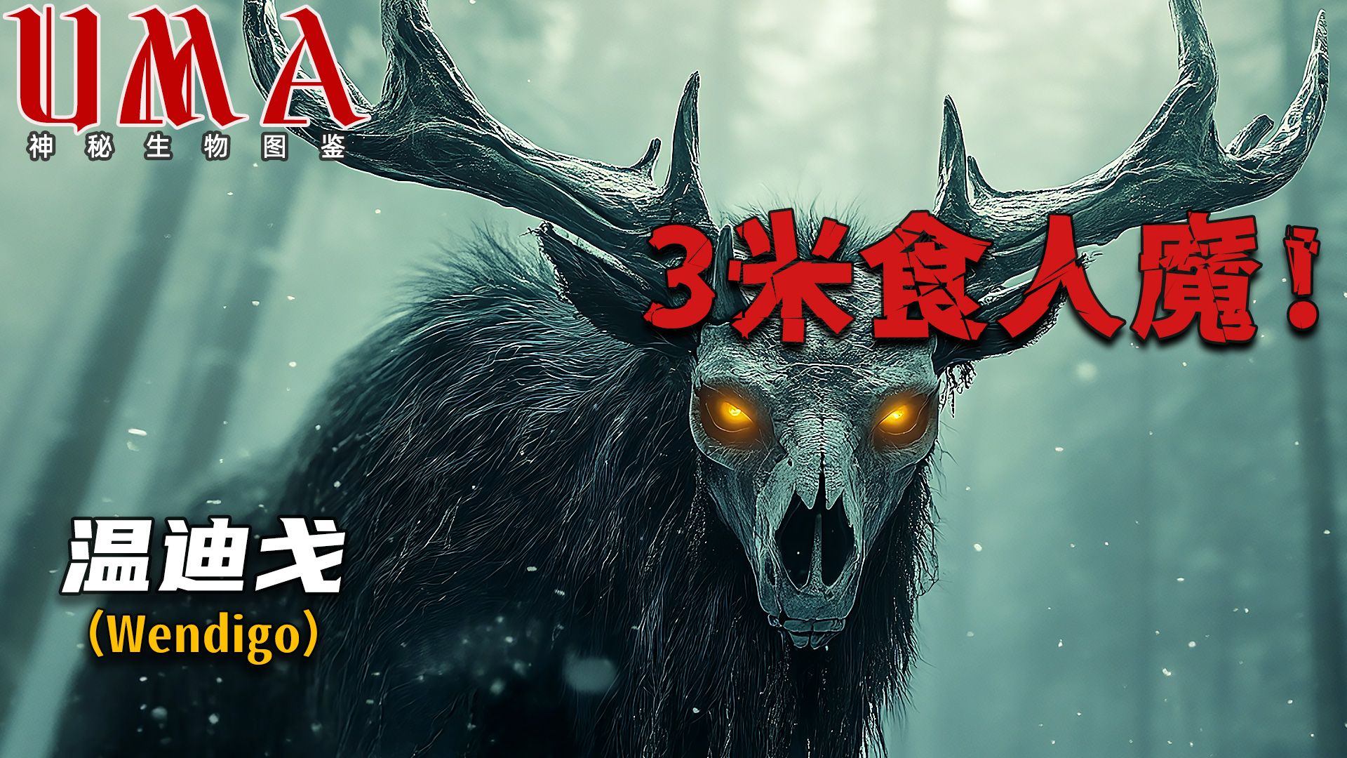 【UMA】3米高食人怪物温迪戈！北美数百年最恐怖传说，1879年真实处决震惊世界！未确认生物图鉴-迷踪谜-迷踪谜-哔哩哔哩视频