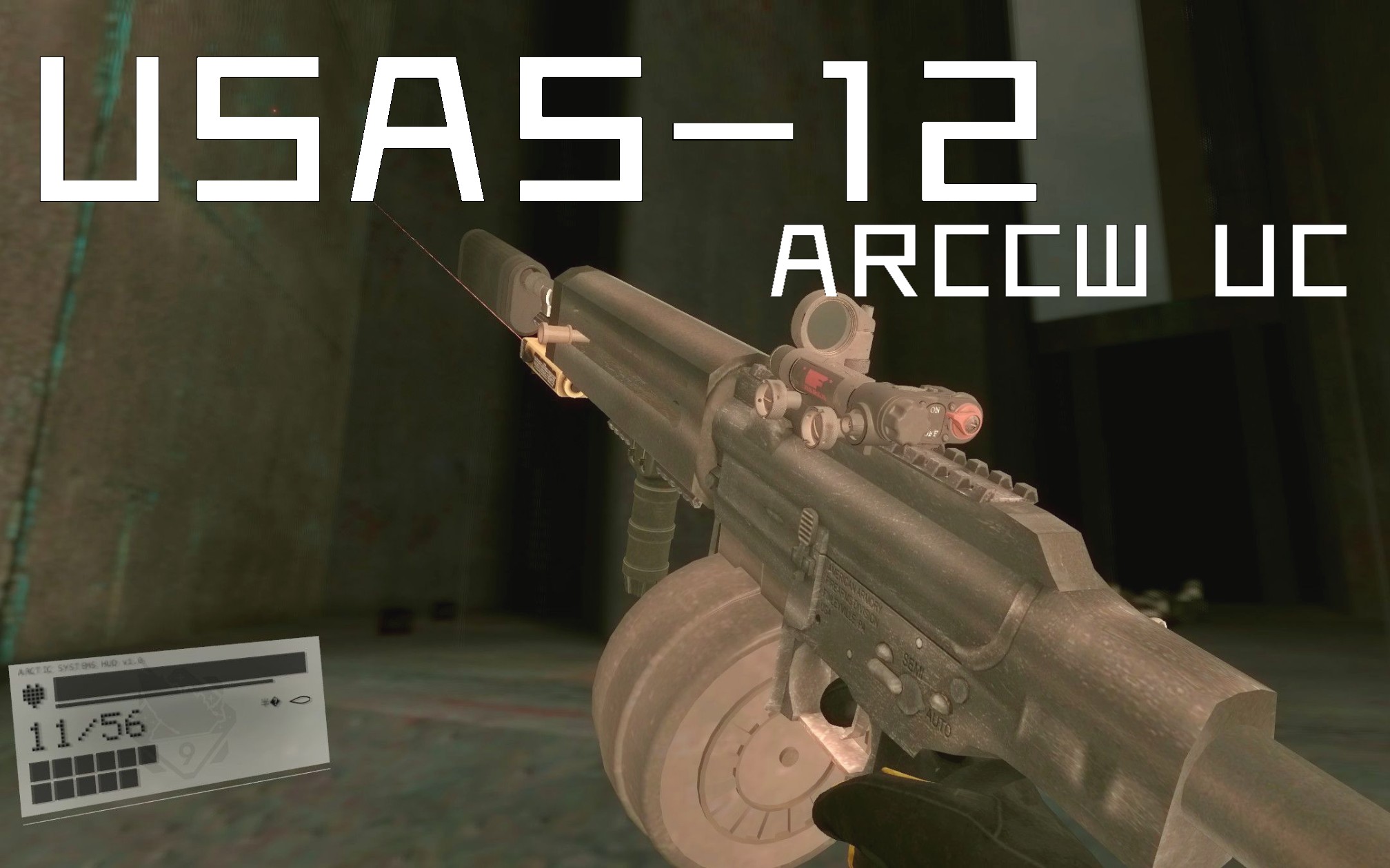 【gmod】模组推荐 ARCCW UC新枪 USAS-12 - 视频下载 Video Downloader