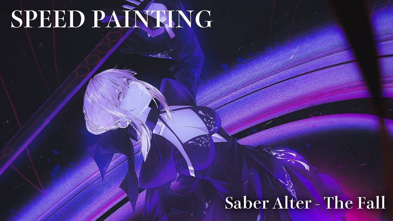 【SPEED PAINTING】Saber Alter - The Fall--式阳-梦核-哔哩哔哩视频