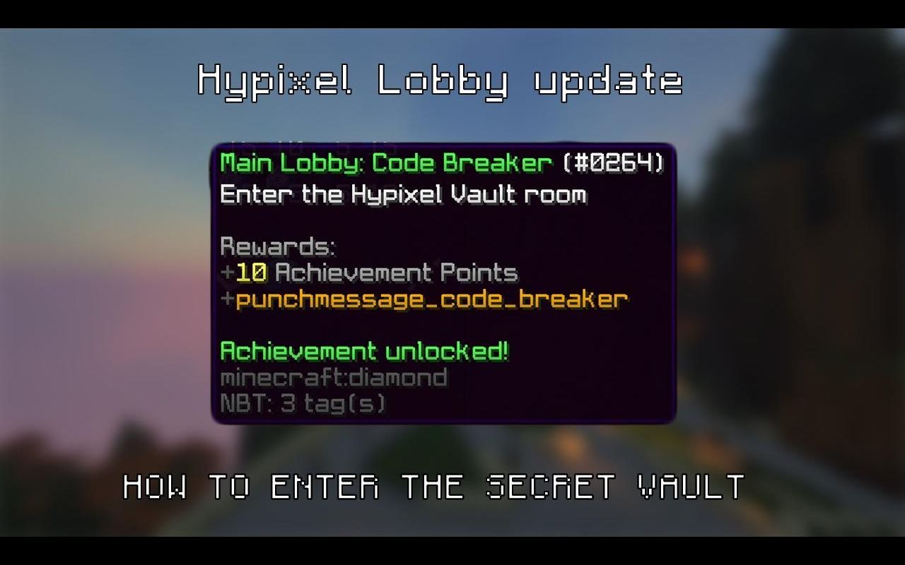 如何获得Hypixel主大厅保险柜的密码_哔哩哔哩bilibili_我的世界