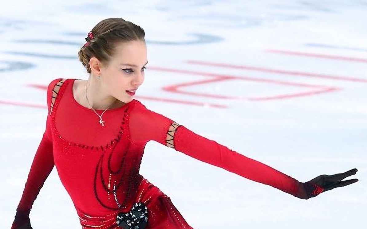 【22-23 1tv杯】七小姐摔倒后节目中断Anastasia ZININA 第一频道杯团体赛女单短节目 花样滑冰