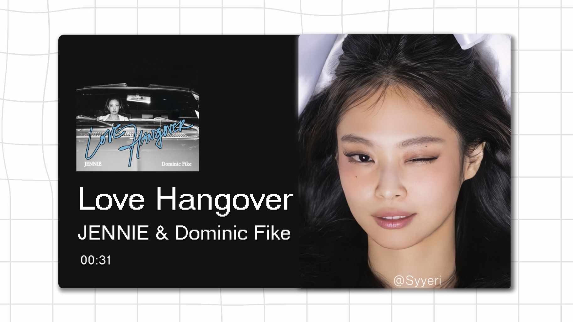 【8D环绕】Love Hangover - JENNIE & Dominic Fike 请佩戴耳机使用~-Syyeri-Syyeri-哔哩哔哩视频