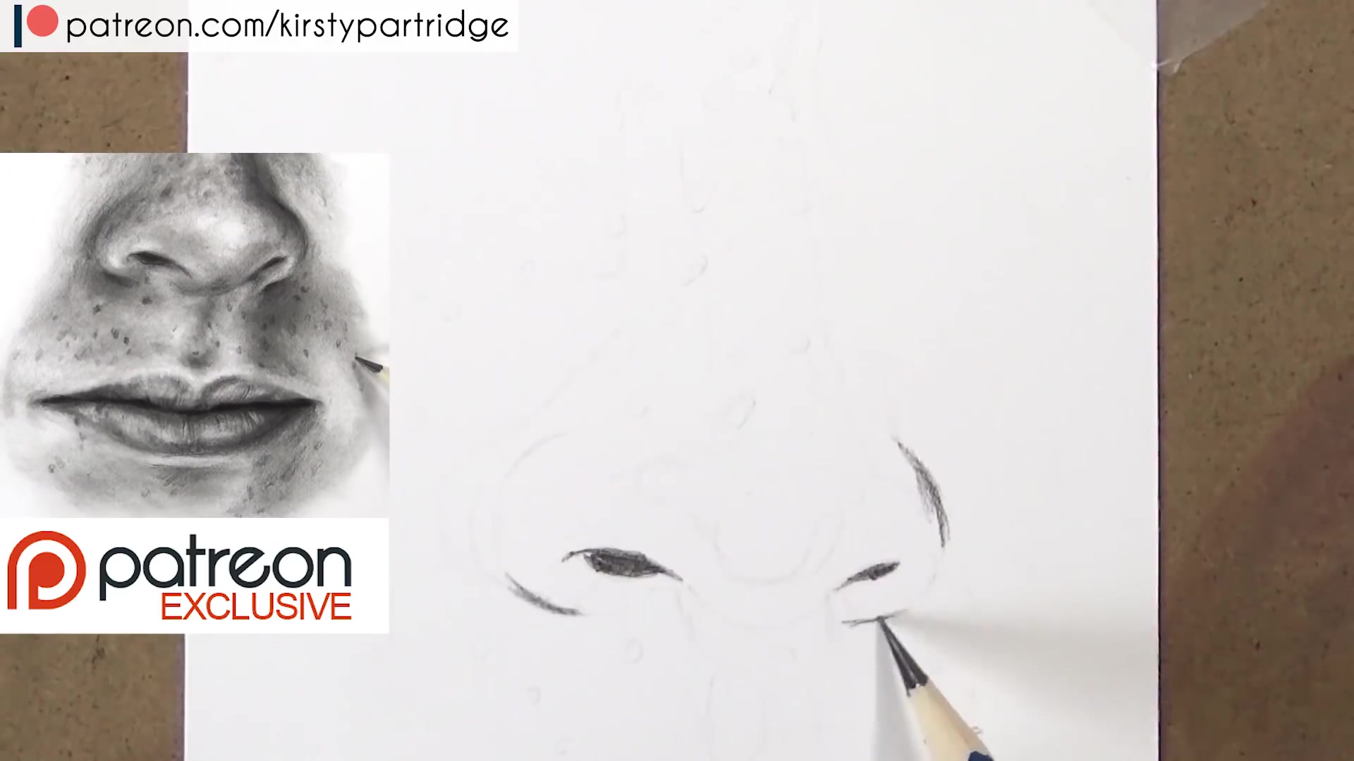 How to Draw a Nose and Mouth with Graphite Pencils Realistic Drawing ...