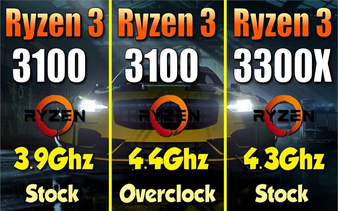 R3 3100 3.9Ghz 4.4Ghz vs R3 3300X 4.3Ghz CPU游戏性能测试对比（1080P分辨率，显卡为RTX ...