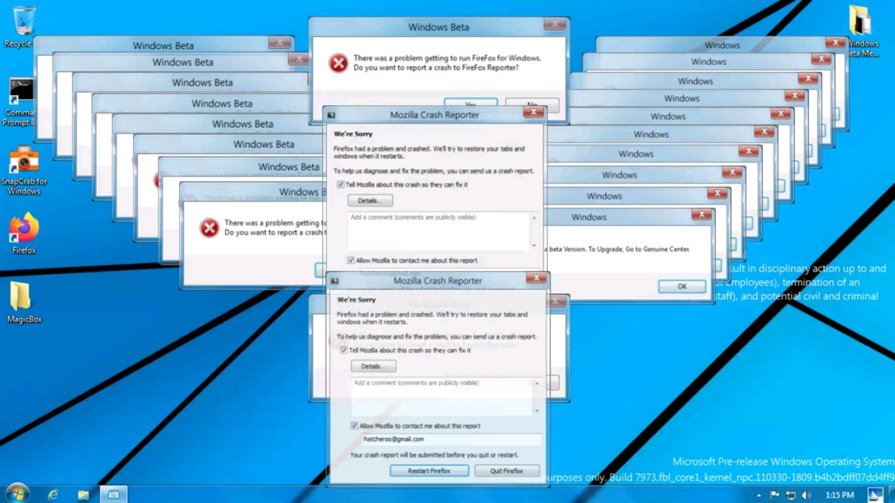 Windows 8 Build 7973 Crazy Error_哔哩哔哩_bilibili