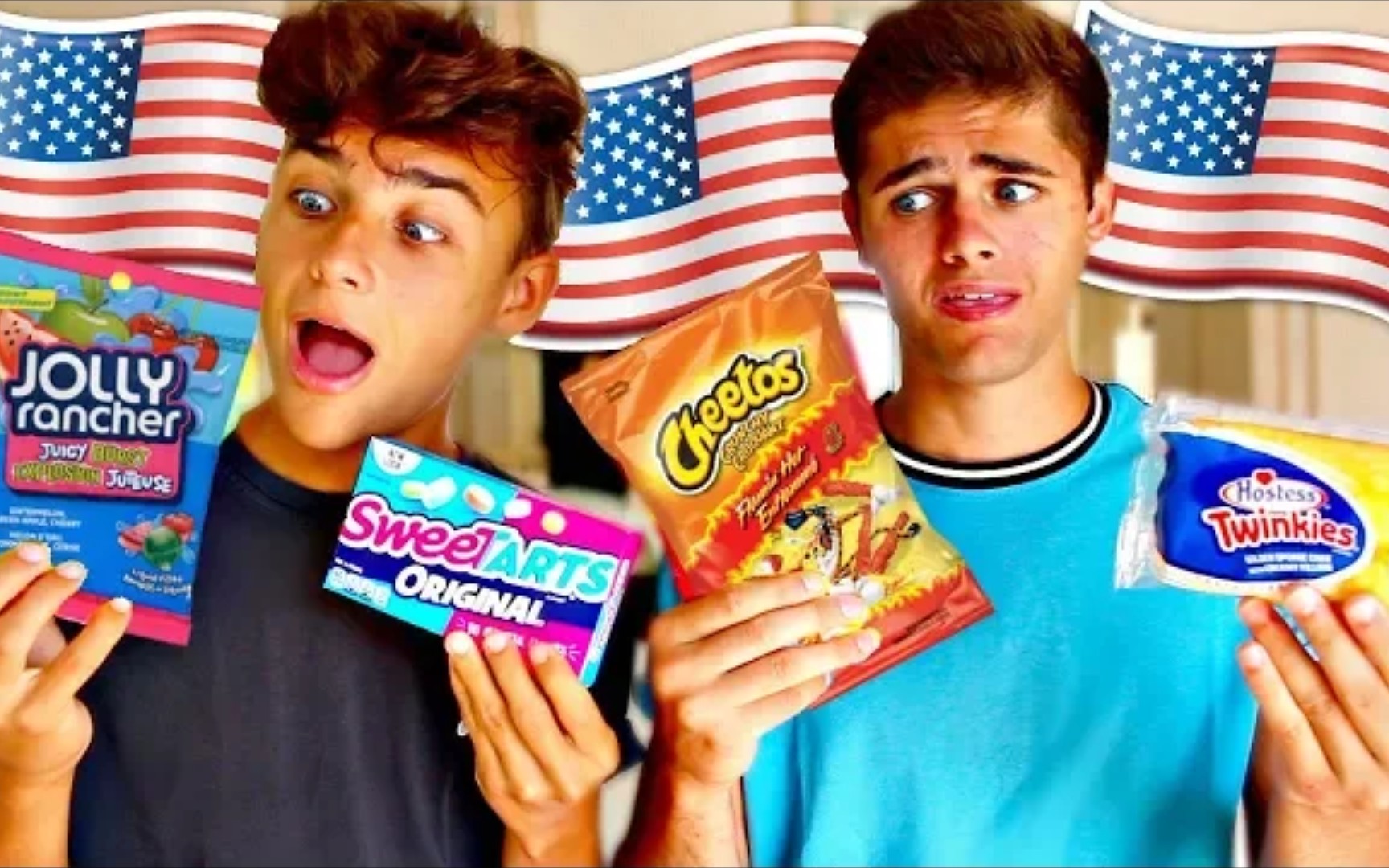 【ItsJustNick】英国男友试吃美国糖果 | BRITISH TRIES AMERICAN CANDY_哔哩哔哩_bilibili