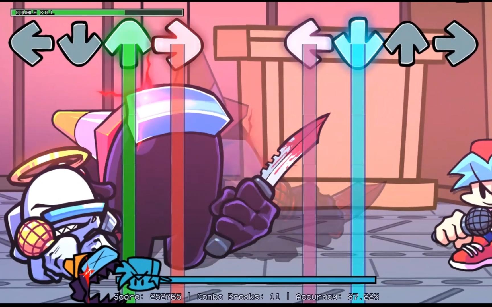 FNF 内鬼v4 double-kill没了伴奏还能叫神曲吗