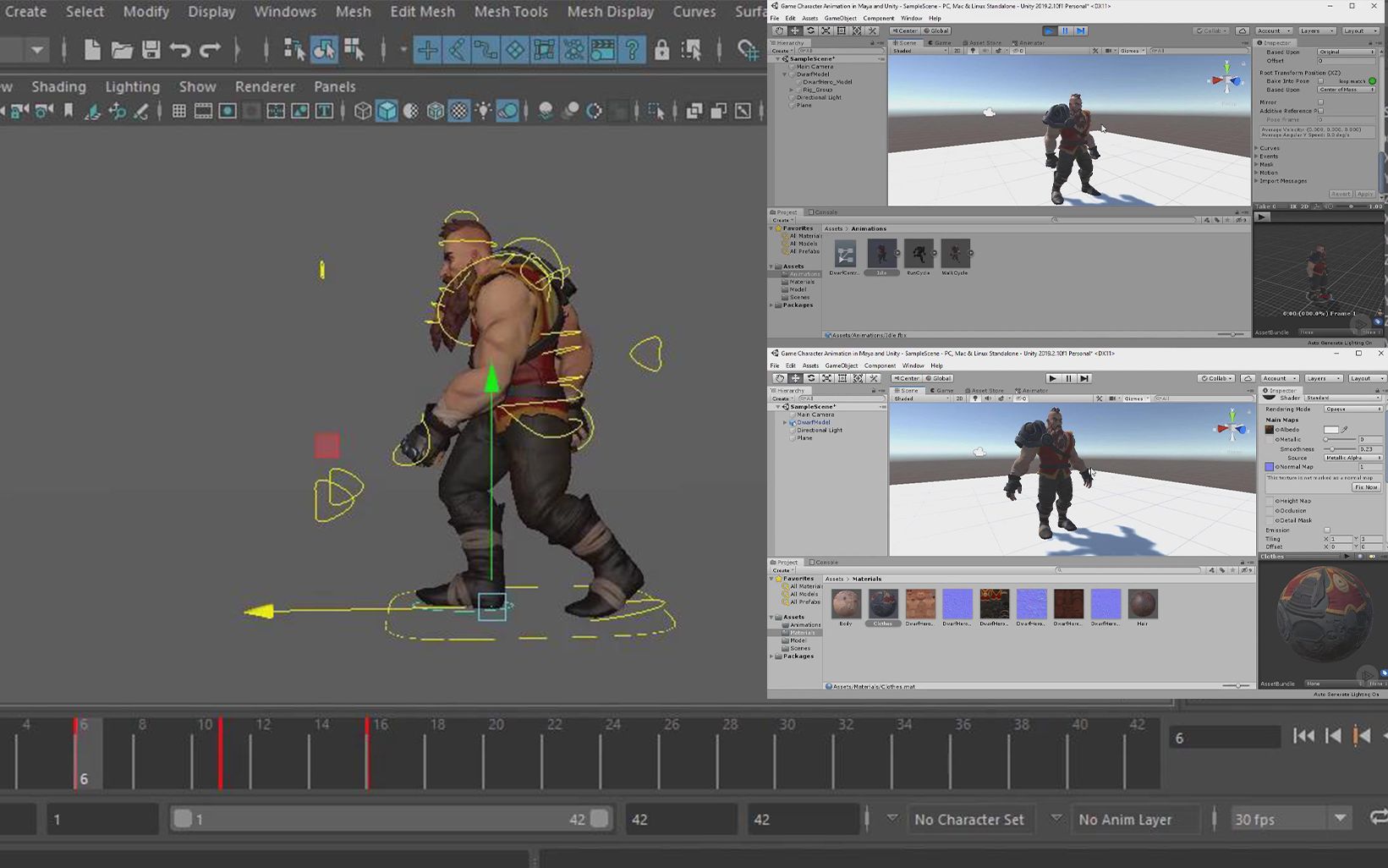 【Maya】Maya与Unity游戏角色动画技术训练教程(中英双字)_哔哩哔哩_bilibili