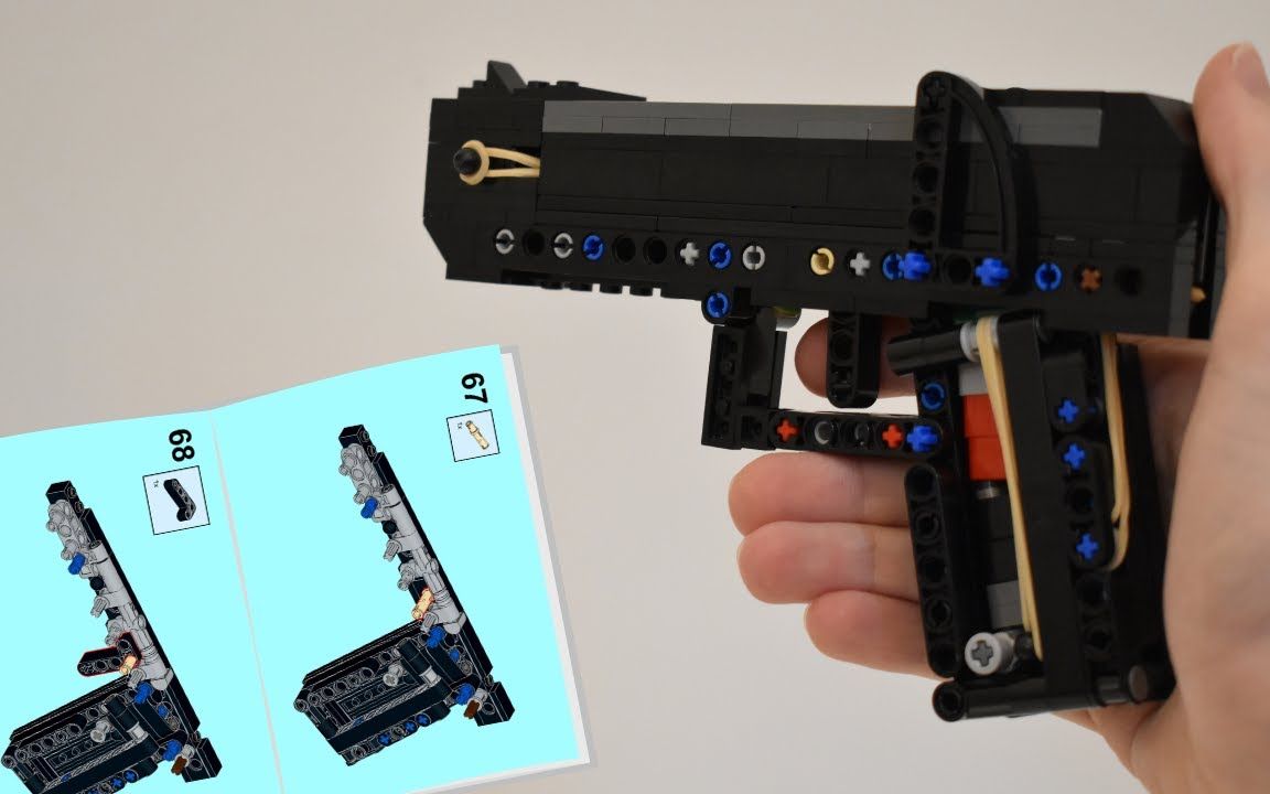 【附教程搬运/Still Thinking】Working LEGO Pistol V2 Small and Powerful_哔哩哔哩 ...