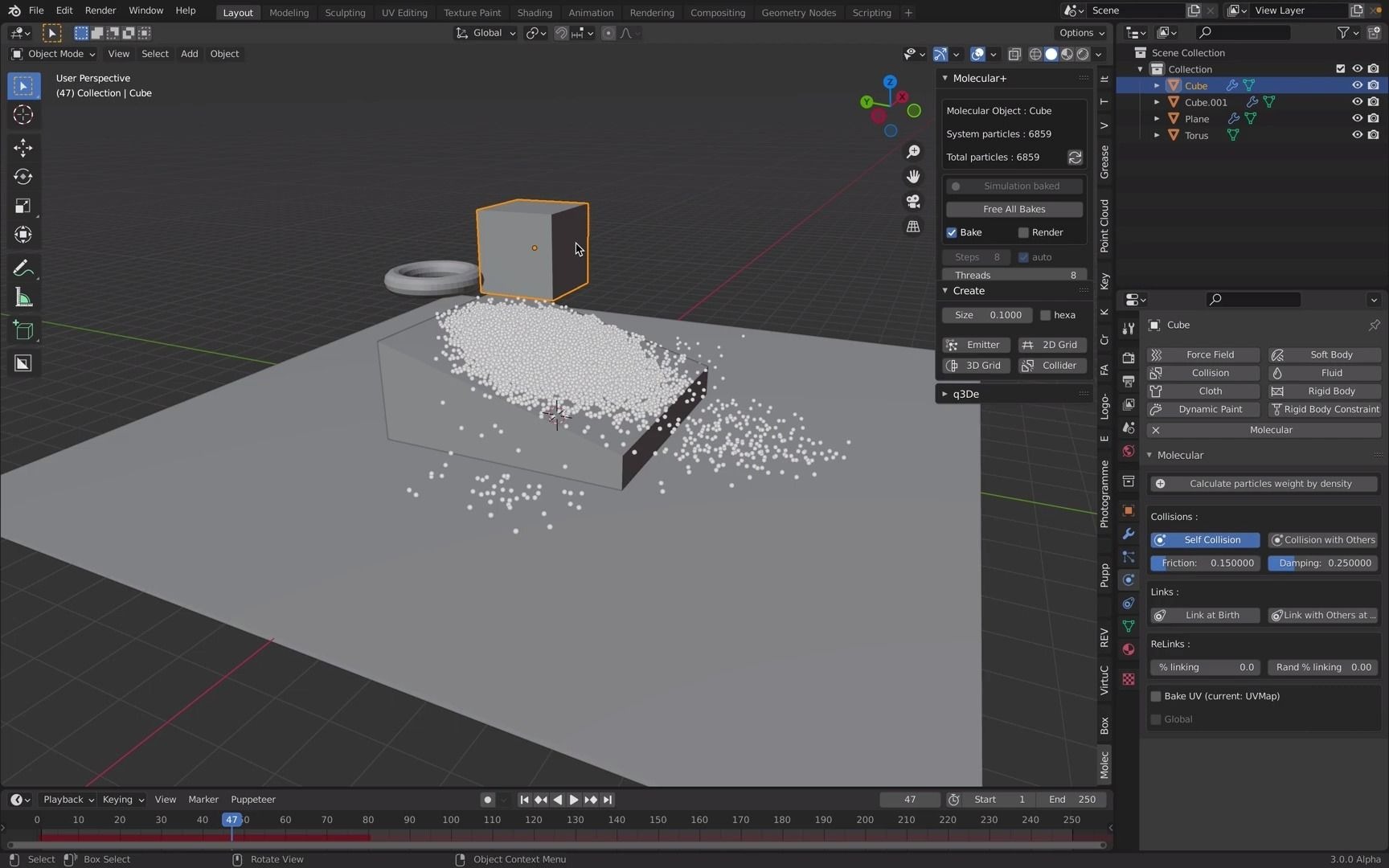 iBlender中文版插件 Molecular Plus 分子建模粒子 分散 Blender 插件 教程_哔哩哔哩_bilibili