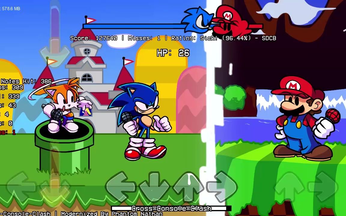 Friday Night Funkin'_ Psych Engine Cross Console Clash但他们是高清版New Super ...