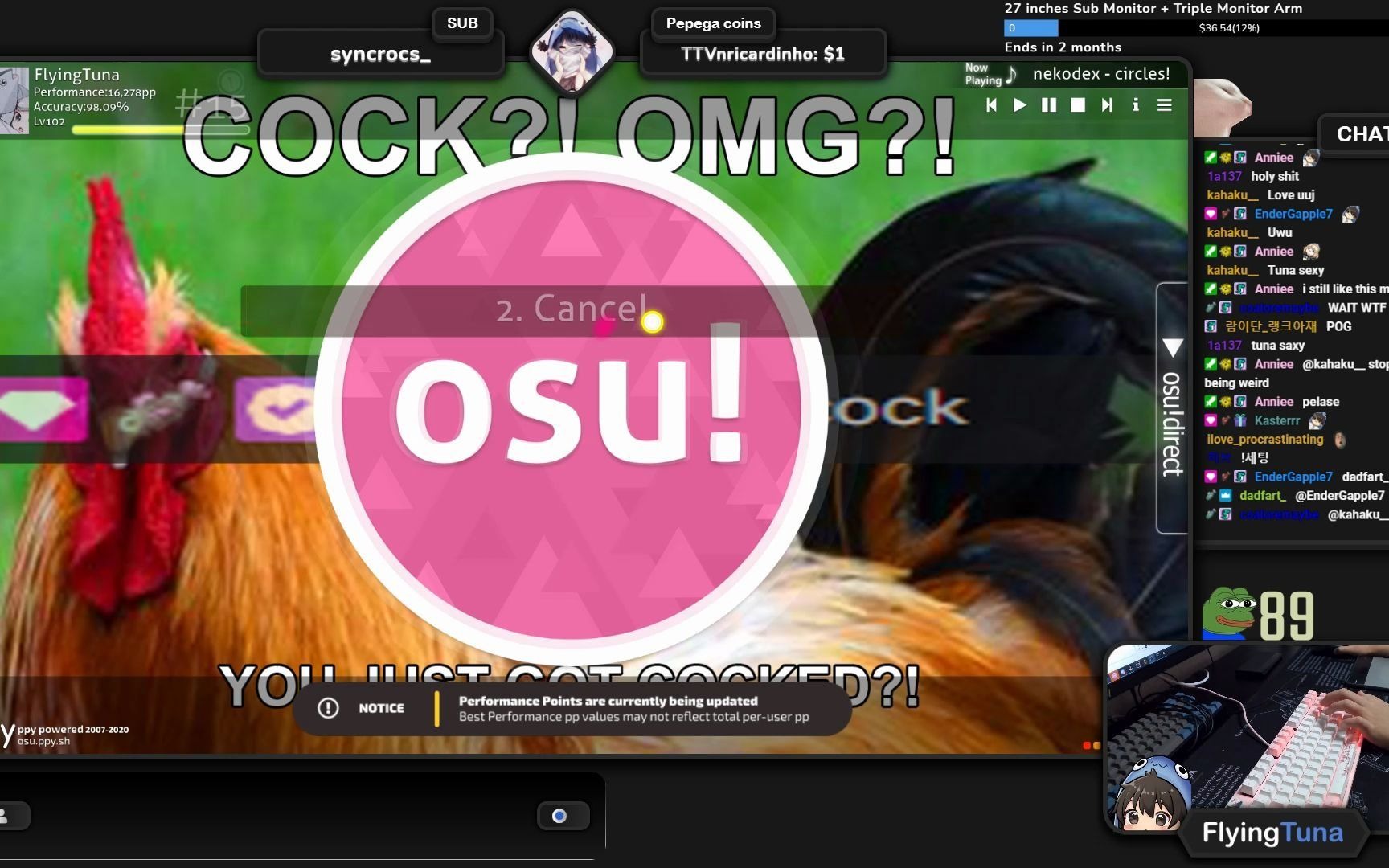 【osu!】FlyingTuna 2021.1.16 直播录像_哔哩哔哩_bilibili