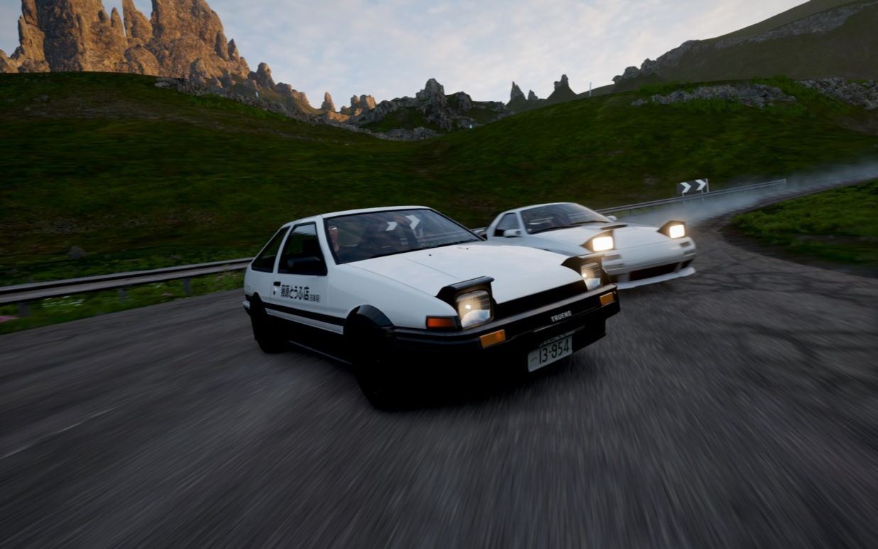 【地平线4】重温！！头文字D 经典 86 vs FC！！！_哔哩哔哩_bilibili