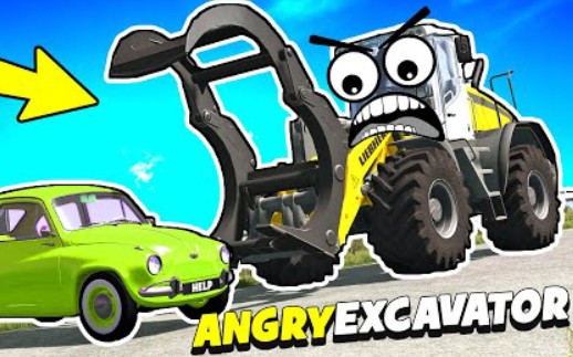 ANGRY EXCAVATOR - BeamNG.drive_哔哩哔哩_bilibili