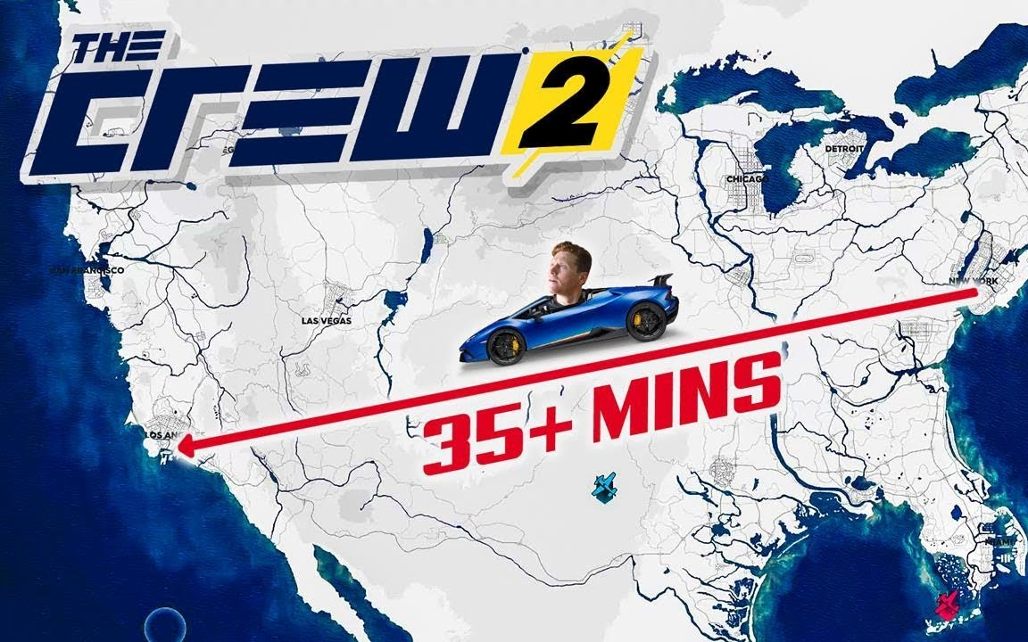 【THE CREW 2】横穿整个地图要花多长时间？_哔哩哔哩_bilibili