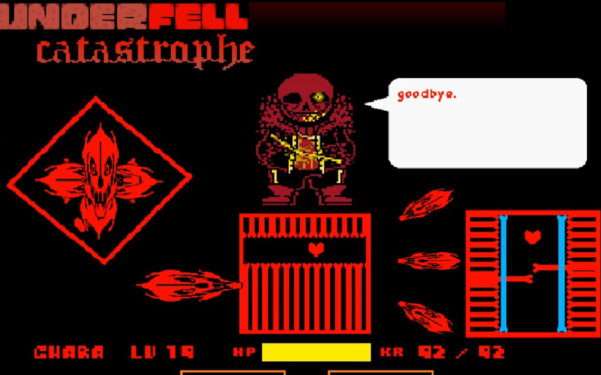 Underfell Catastrophe 堕落之下•灾难Sans二阶段原速无作弊通过！！！