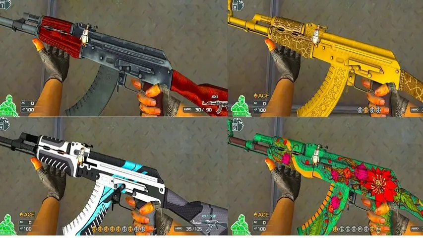 CFMOD:CSGO AK47|黄金藤曼|血腥运动|火神|表面淬火|野荷_游戏热门视频