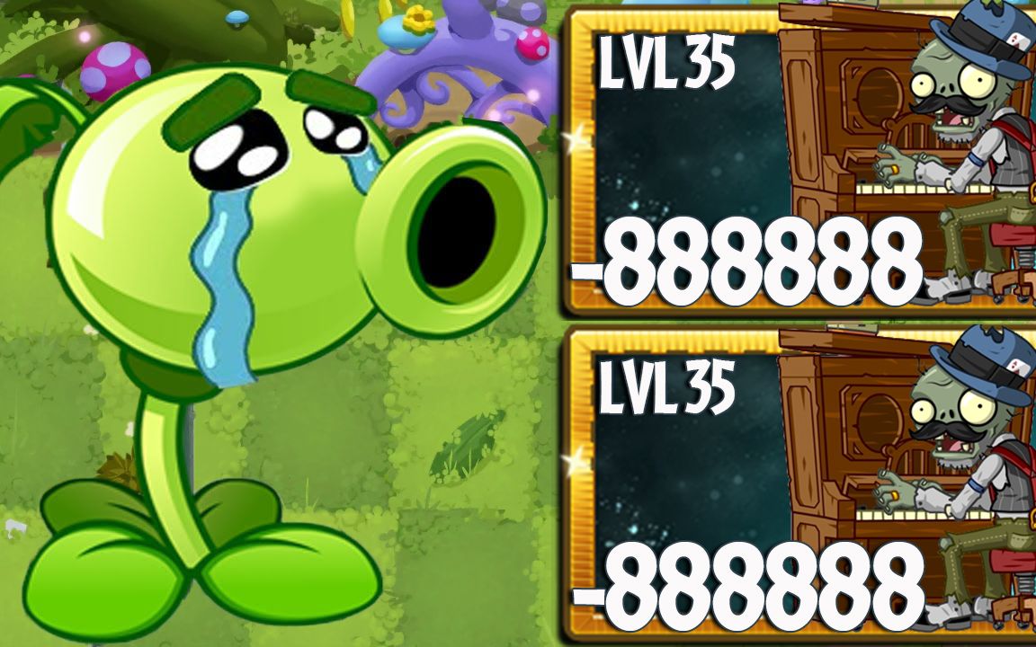 PvZ 2 挑战 - 35个相同终极强化的植物 对 超级钢琴僵尸等级35 - 谁会赢得胜利？-MSGames-MSGames-哔哩哔哩视频