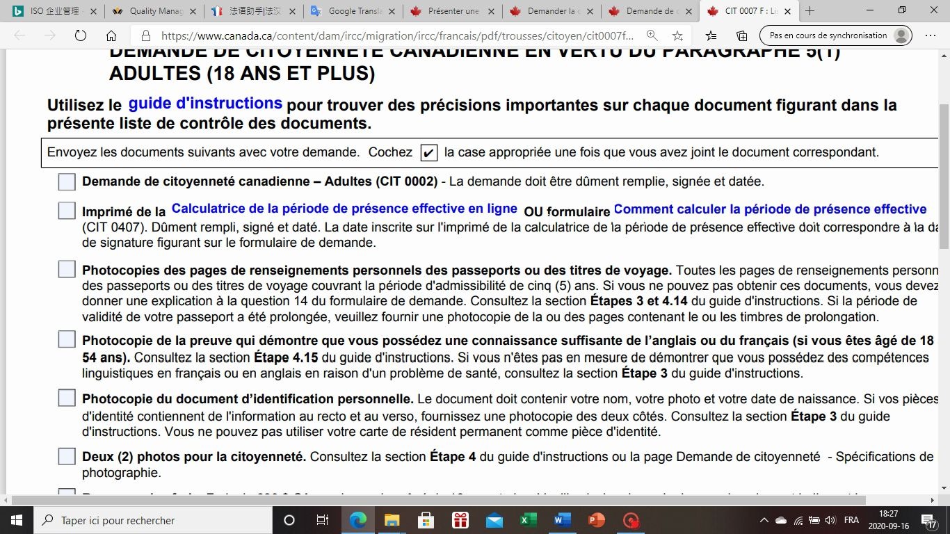 CIT 0002 F : Demande de citoyenneté canadienne adultes (18 ans