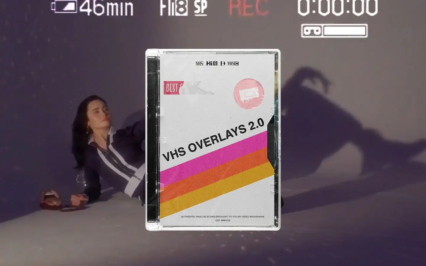 Video Milkshake 复古VHS录像带故障失真老式视频剪辑叠加包 VHS GLITCHES AND OVERLAYS PACK 2.0_哔哩哔哩_bilibili