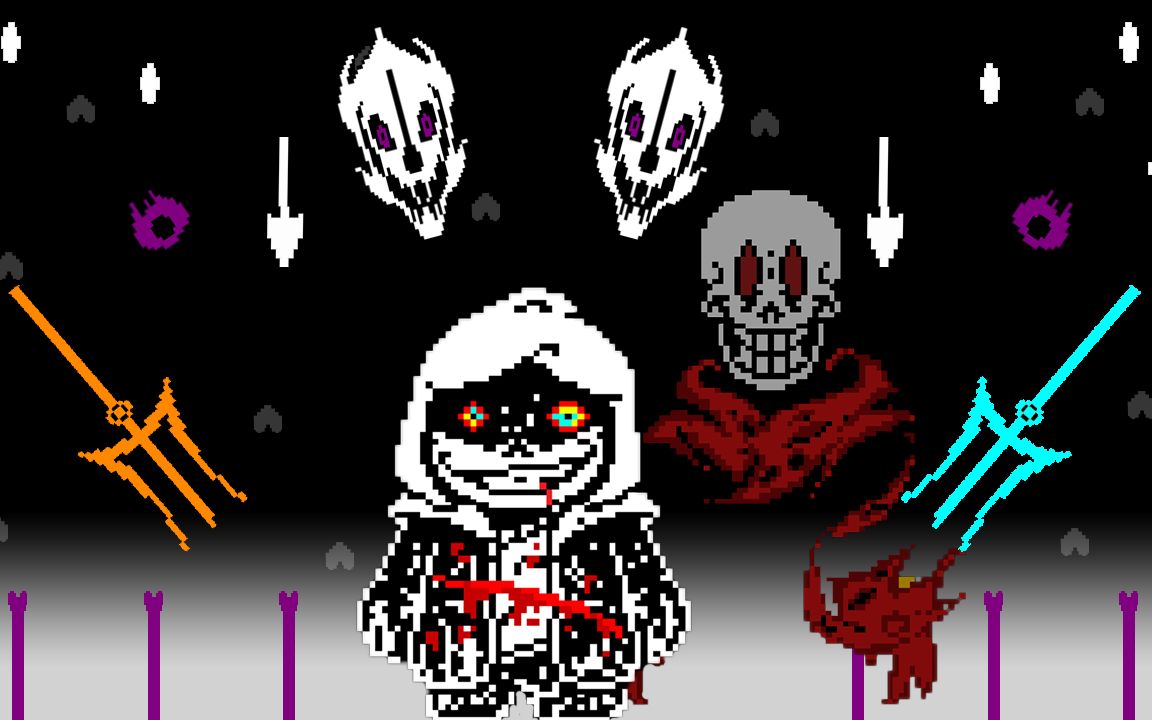 【Dusttale Murder Sans】FDY重制版第三阶段没有作弊！！！_哔哩哔哩bilibili