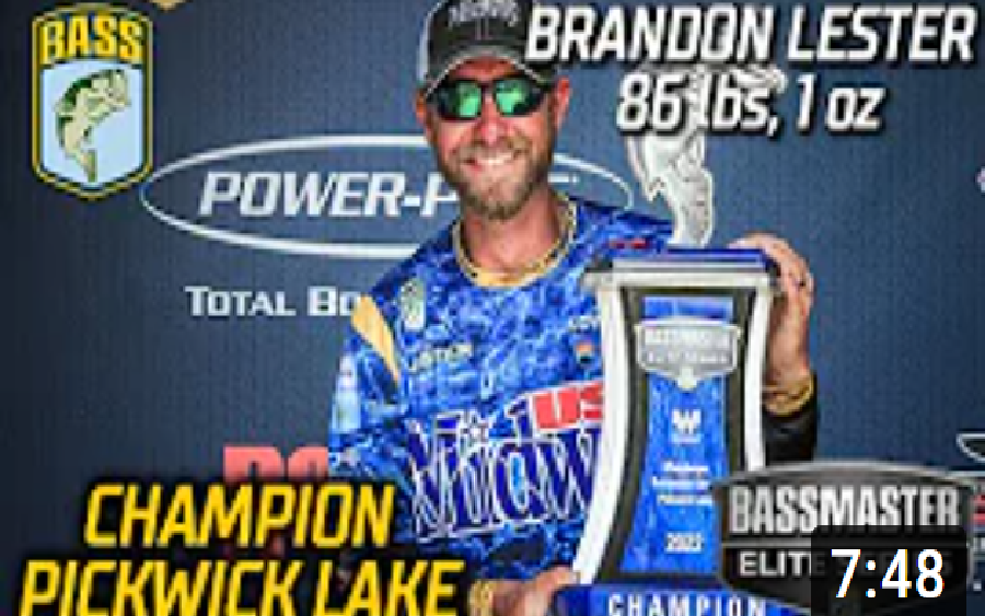 Brandon Lester在2022鲈钓大师精英赛Pickwick湖站夺得冠军，总重86磅1盎司_哔哩哔哩_bilibili