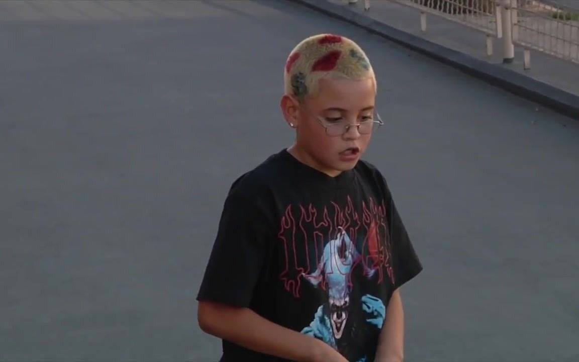 9岁滑板小弟Lido Junior用最帅的发型，缅怀逝去的哥哥Vincent Nava！_哔哩哔哩_bilibili