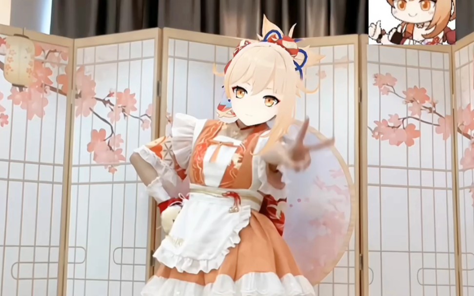 女仆形态的宵宫姐姐登场(｡•̀ᴗ-) -Kitty_wan-Kitty_wan-哔哩哔哩视频