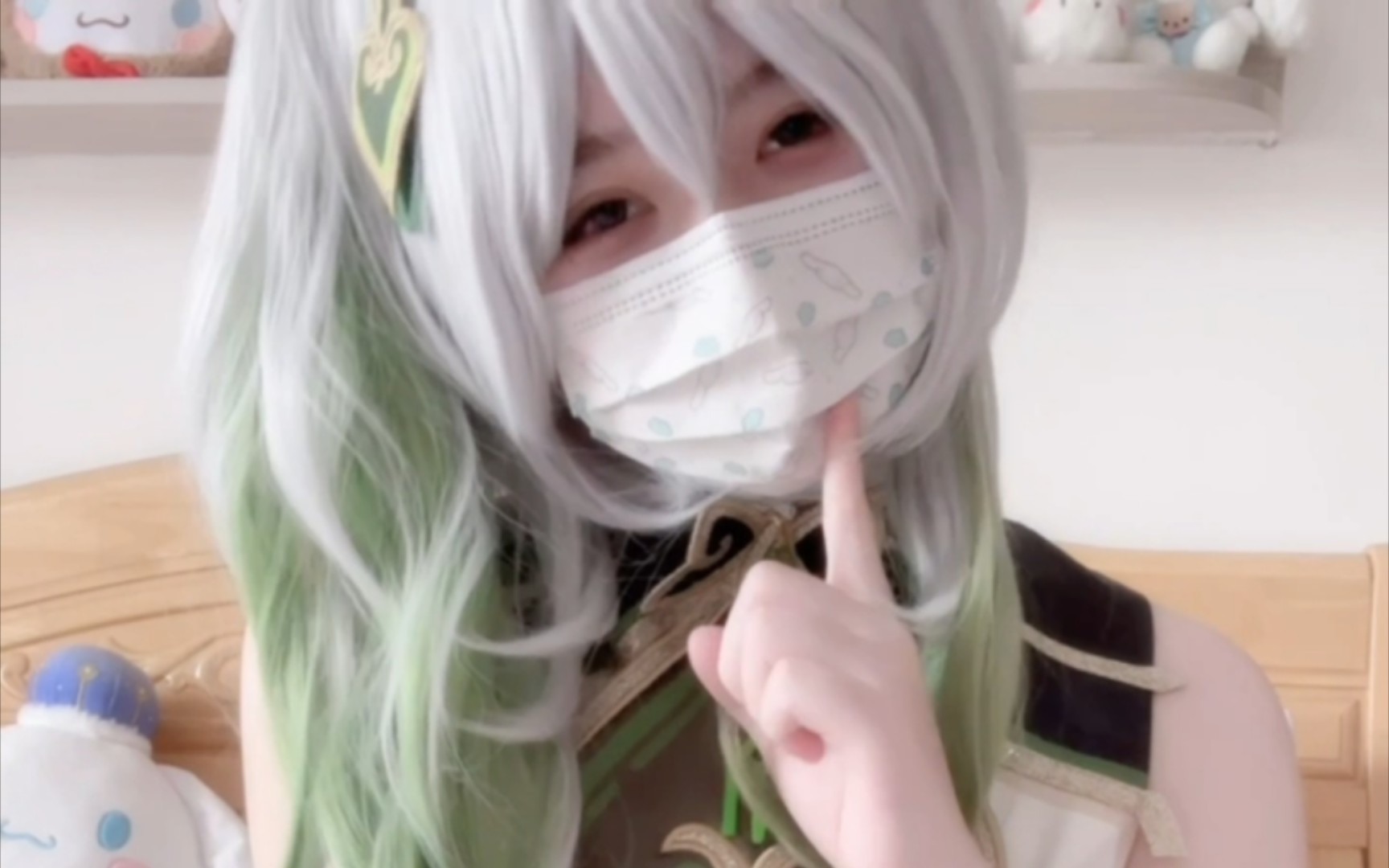 软萌兔兔酱 cos小草神 超级可爱