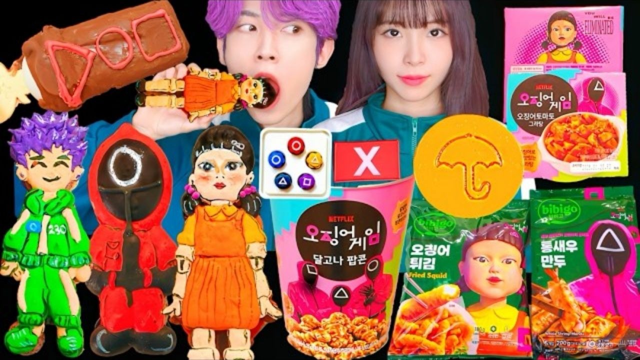 情人节，邀请漂亮小姐姐一起玩鱿鱼游戏！-吃货JaeYeol宰烈-吃货JaeYeol宰烈-哔哩哔哩视频